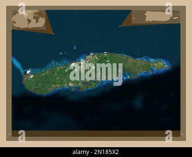 Vieques, municipality of Puerto Rico. Low resolution satellite map ...