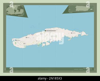 Vieques, municipality of Puerto Rico. Open Street Map. Locations of ...