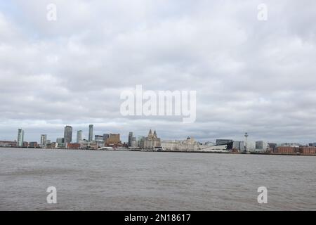 General views of Liverpool dockside buildings including the Royal Liver ...