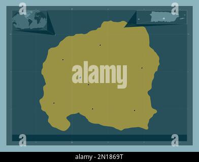 Villalba, municipality of Puerto Rico. Solid color shape. Corner ...