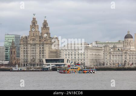 General views of Liverpool dockside buildings including the Royal Liver ...