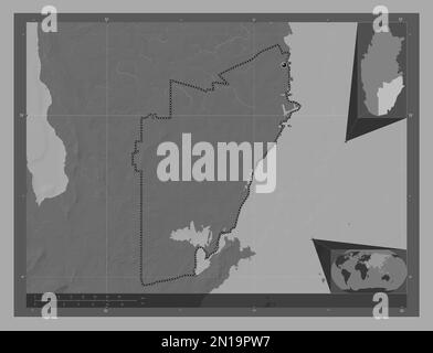 Al Wakrah, municipality of Qatar. Bilevel elevation map with lakes and ...