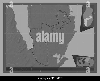 Ar Rayyan, municipality of Qatar. Bilevel elevation map with lakes and ...