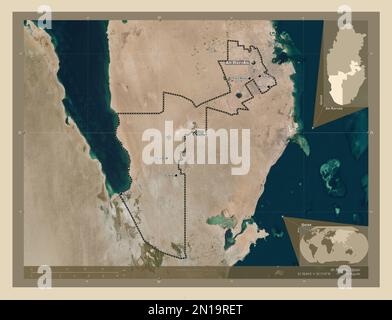 Ar Rayyan, municipality of Qatar. High resolution satellite map Stock ...