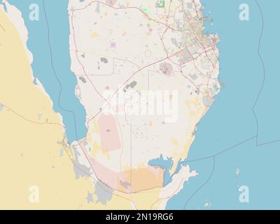 Ar Rayyan, municipality of Qatar. Open Street Map. Locations of major ...