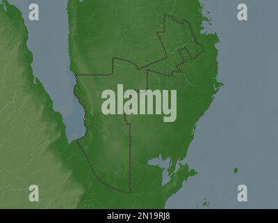 Ar Rayyan, municipality of Qatar. Colored elevation map with lakes and ...