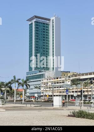 Panoramic view at the Luanda downtown, from Cabo Island, cityscape ...