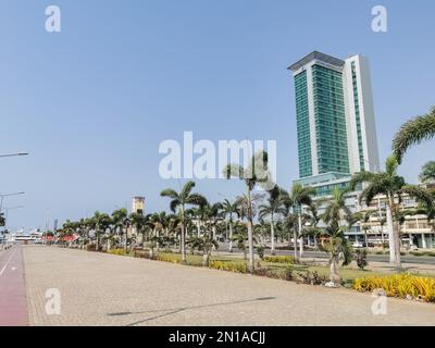 Panoramic view at the Luanda downtown, from Cabo Island, cityscape ...
