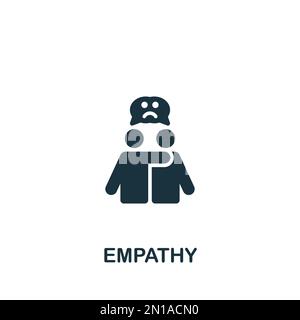 Empathy icon. Monochrome simple sign from core values collection ...