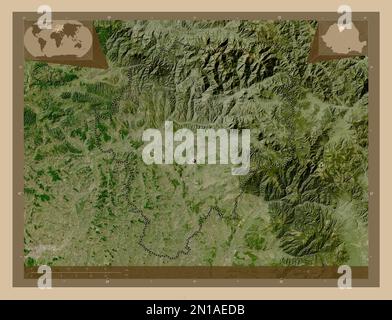 Bistrita-Nasaud, county of Romania. Low resolution satellite map ...