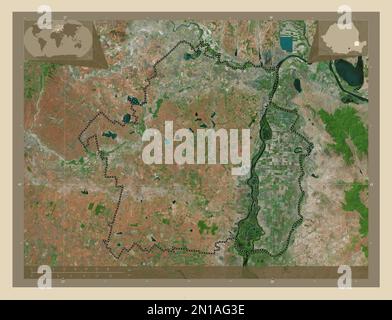 Braila, county of Romania. High resolution satellite map Stock Photo ...