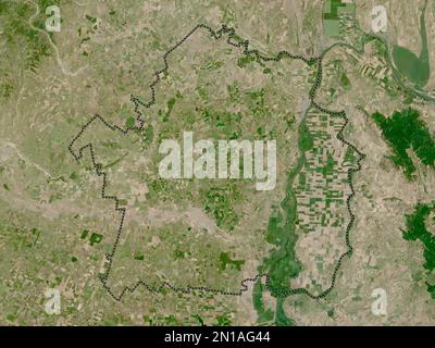 Braila, county of Romania. Low resolution satellite map. Locations of ...