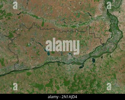 Calarasi, county of Romania. High resolution satellite map. Locations ...