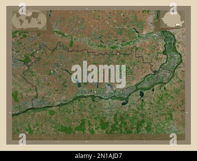 Calarasi, county of Romania. High resolution satellite map. Locations ...