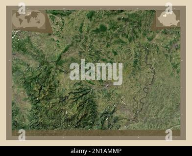Cluj, county of Romania. High resolution satellite map Stock Photo - Alamy