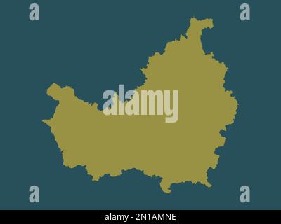 Cluj, county of Romania. Solid color shape. Locations of major cities ...