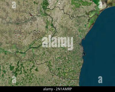 Constanta, county of Romania. High resolution satellite map. Locations ...