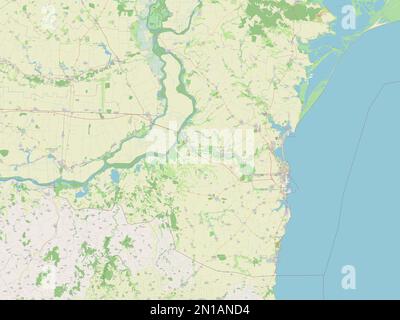 Constanta, county of Romania. Open Street Map. Locations and names of ...