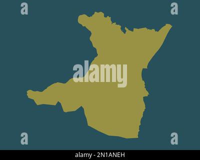 Constanta, county of Romania. Solid color shape. Locations and names of ...