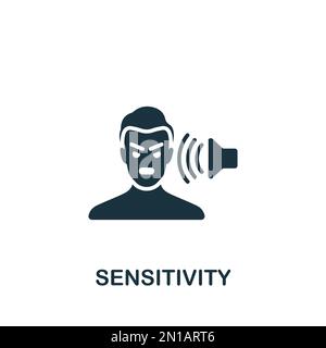 Sensitivity icon. Monochrome simple sign from core values collection ...