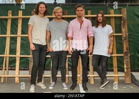 Rubin Pollock, from left, Daniel Kristjansson, JJ Julius Son, and David ...