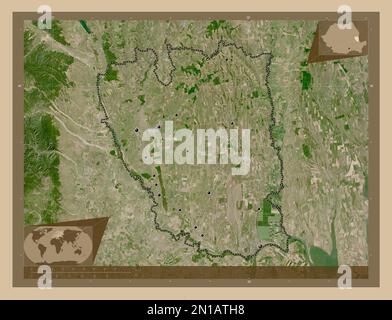 Galati, county of Romania. Low resolution satellite map Stock Photo - Alamy