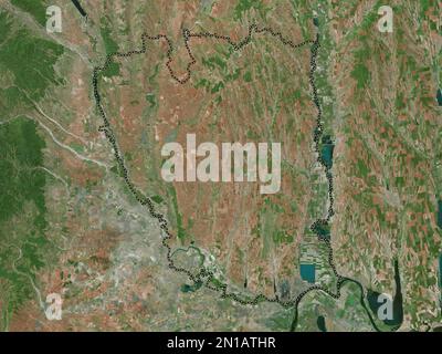Galati, county of Romania. High resolution satellite map. Locations and ...