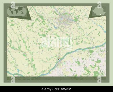 Giurgiu, county of Romania. Open Street Map Stock Photo - Alamy