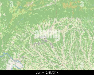 Gorj, county of Romania. Open Street Map. Locations and names of major ...
