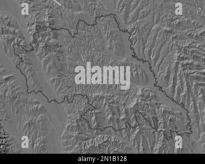 Iasi, county of Romania. Bilevel elevation map with lakes and rivers ...