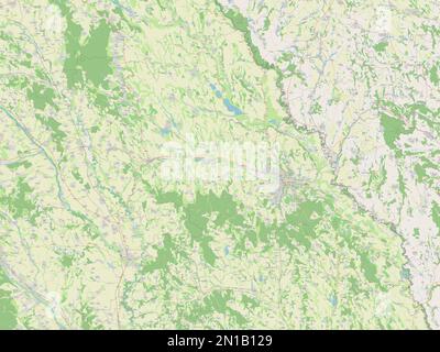 Iasi, county of Romania. Open Street Map. Locations of major cities of ...