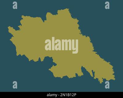 Iasi, county of Romania. Solid color shape. Locations and names of ...