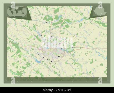 Ilfov, county of Romania. Open Street Map Stock Photo - Alamy