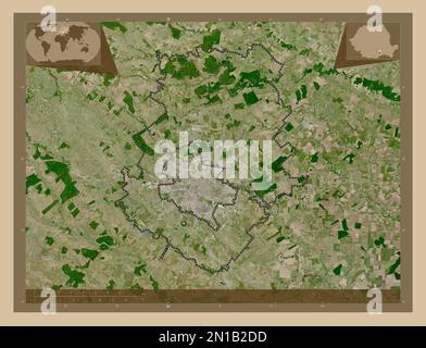 Ilfov, county of Romania. Low resolution satellite map Stock Photo - Alamy