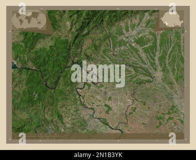 Mehedinti, county of Romania. High resolution satellite map Stock Photo ...