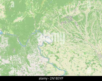 Mehedinti, county of Romania. Open Street Map. Locations of major ...