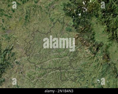 Mures, county of Romania. High resolution satellite map. Locations of ...