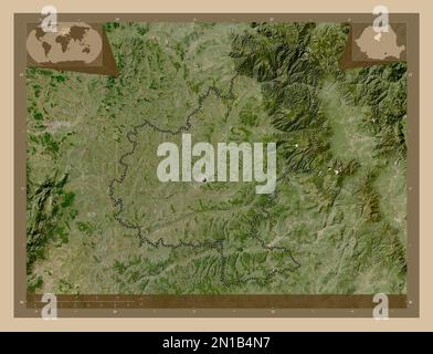 Mures, county of Romania. Low resolution satellite map Stock Photo - Alamy