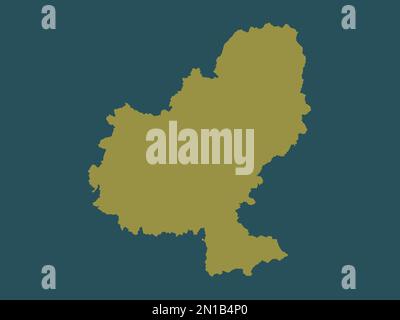 Mures, county of Romania. Solid color shape. Locations of major cities ...