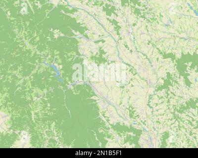 Neamt, county of Romania. Open Street Map. Locations of major cities of ...