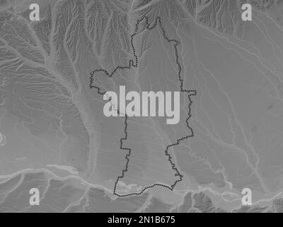 Olt, county of Romania. Grayscale elevation map with lakes and rivers ...