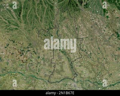 Olt, county of Romania. High resolution satellite map. Locations and ...