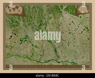 Olt, county of Romania. Low resolution satellite map Stock Photo - Alamy