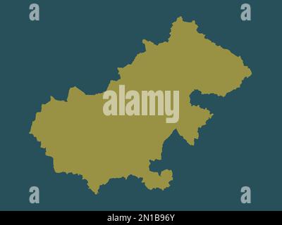 Satu Mare, county of Romania. Solid color shape. Locations and names of ...