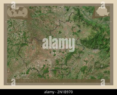 Satu Mare, county of Romania. High resolution satellite map Stock Photo ...