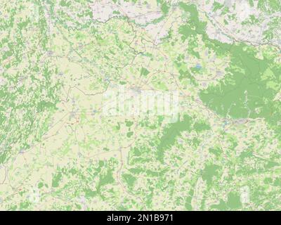 Satu Mare, county of Romania. Open Street Map. Locations and names of ...