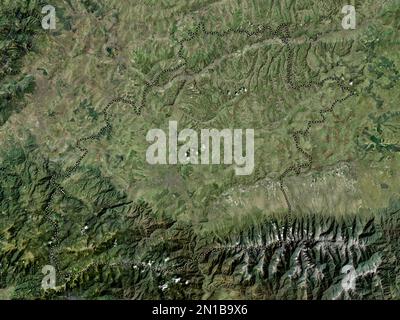 Sibiu, county of Romania. High resolution satellite map. Corner ...