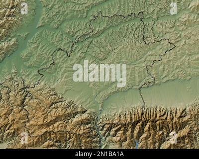 Sibiu, county of Romania. Elevation map colored in wiki style with ...