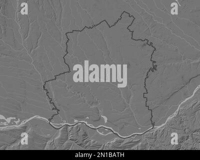 Teleorman, county of Romania. Elevation map colored in wiki style with ...