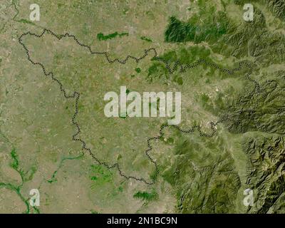 Timis, county of Romania. Low resolution satellite map. Locations of ...